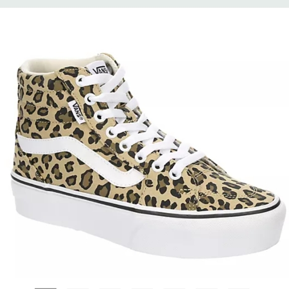 Vans | Shoes | Vans Filmore Hi Top Platform Leopard Sneakers Woman ...